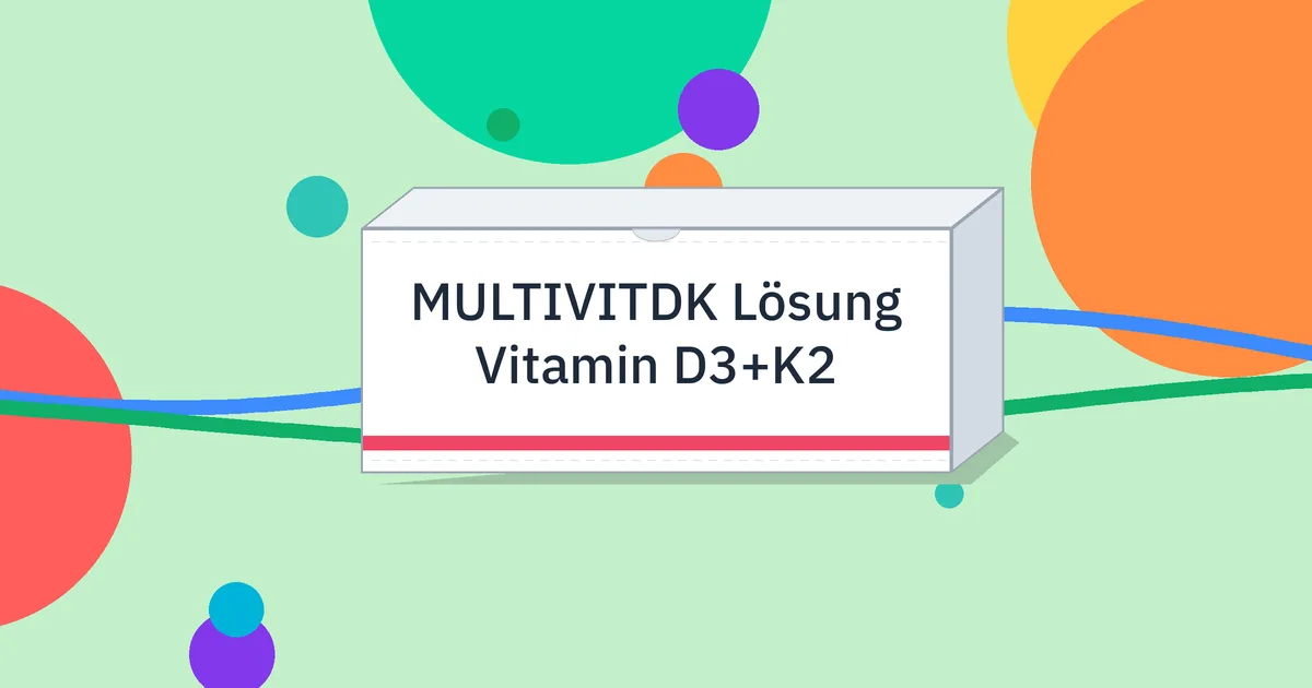 Symbolbild: Packung mit der Aufschrift MULTIVITDK Lösung Vitamin D3+K2 (PZN 16744211) – Verfügbarkeit und Bezug in Apotheken in Frankfurt am Main