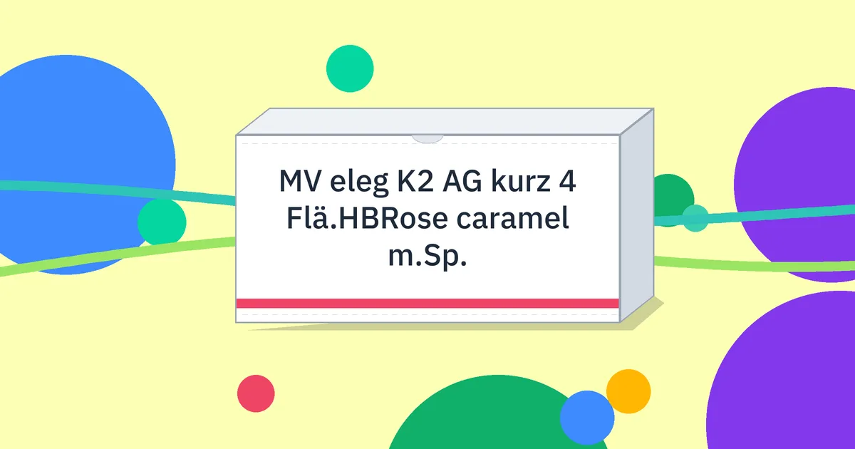 Symbolbild: Packung mit der Aufschrift MV eleg K2 AG kurz 4 Flä.HBRose caramel m.Sp. (PZN 15704787) – Verfügbarkeit und Bezug in Apotheken in Frankfurt am Main