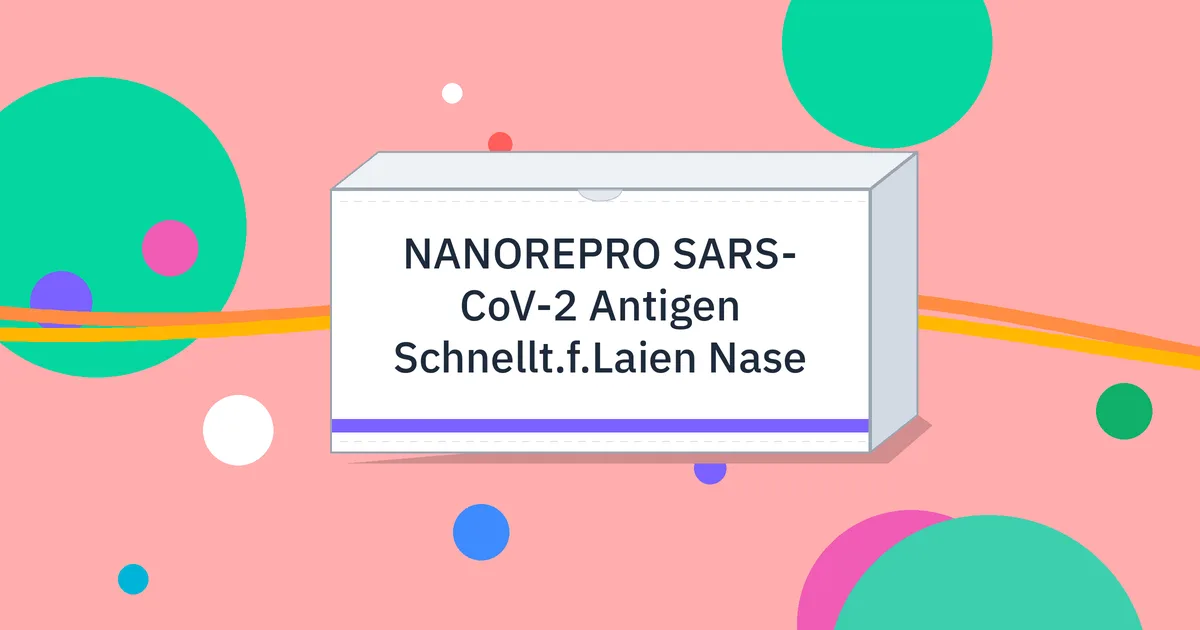 Symbolbild: Packung mit der Aufschrift NANOREPRO SARS-CoV-2 Antigen Schnellt.f.Laien Nase (PZN 18229720) – Verfügbarkeit und Bezug in Apotheken in Frankfurt am Main