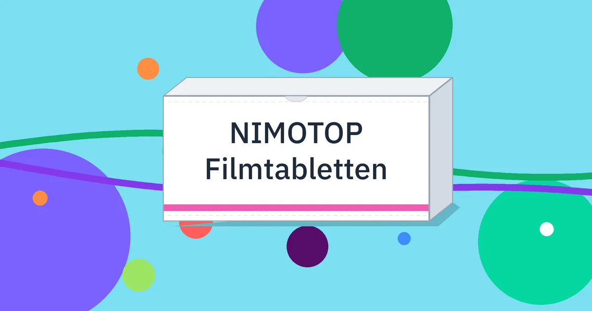 Symbolbild: Packung mit der Aufschrift NIMOTOP Filmtabletten (PZN 19462045) – Verfügbarkeit und Bezug in Apotheken in Frankfurt am Main