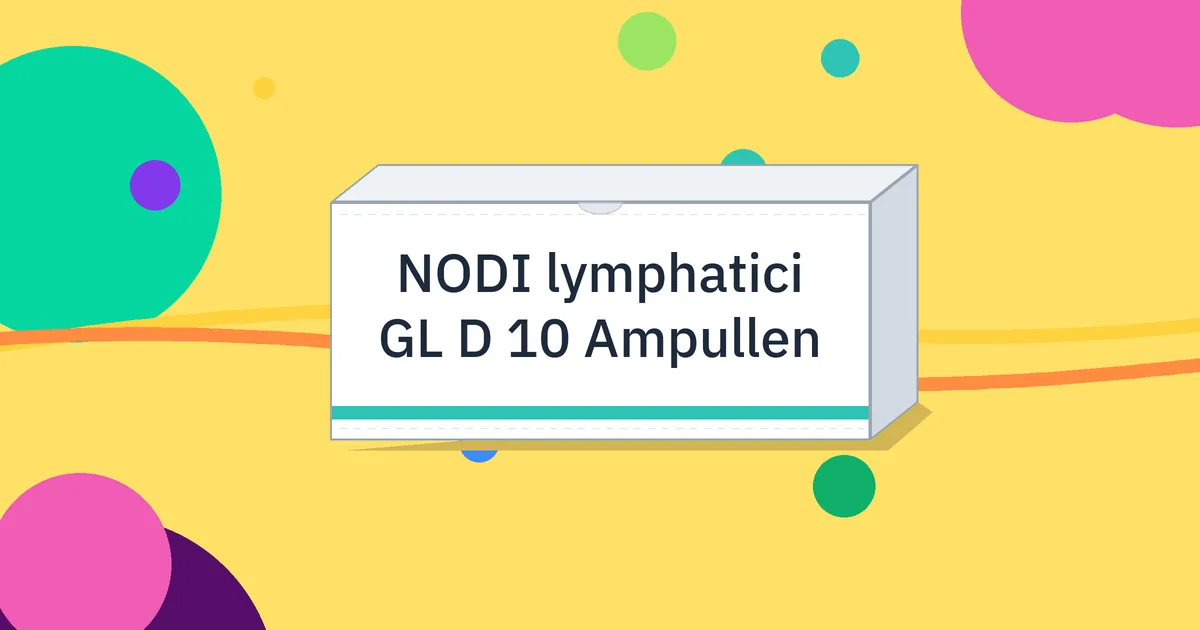 Symbolbild: Packung mit der Aufschrift NODI lymphatici GL D 10 Ampullen (PZN 02829688) – Verfügbarkeit und Bezug in Apotheken in Frankfurt am Main