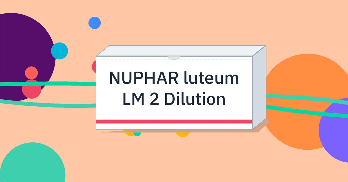 Symbolbild: Packung mit der Aufschrift NUPHAR luteum LM 2 Dilution (PZN 13620365) – Verfügbarkeit und Bezug in Apotheken in Frankfurt am Main