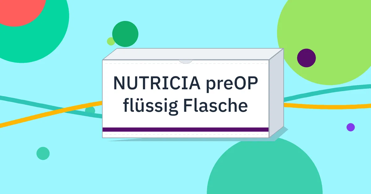 Symbolbild: Packung mit der Aufschrift NUTRICIA preOP flüssig Flasche (PZN 07226138) – Verfügbarkeit und Bezug in Apotheken in Frankfurt am Main