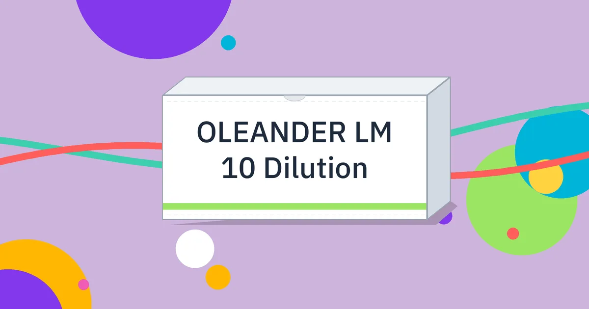 Symbolbild: Packung mit der Aufschrift OLEANDER LM 10 Dilution (PZN 12971186) – Verfügbarkeit und Bezug in Apotheken in Frankfurt am Main