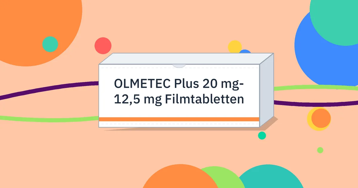 Symbolbild: Packung mit der Aufschrift OLMETEC Plus 20 mg-12,5 mg Filmtabletten (PZN 00715420) – Verfügbarkeit und Bezug in Apotheken in Frankfurt am Main