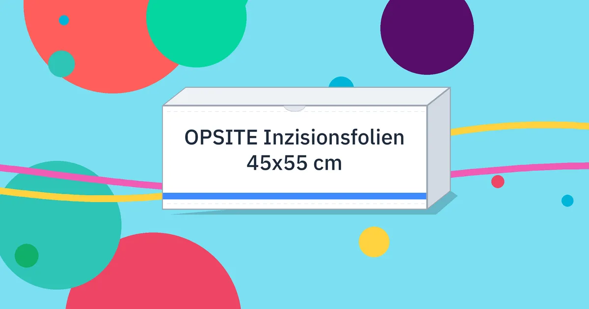 Symbolbild: Packung mit der Aufschrift OPSITE Inzisionsfolien 45x55 cm (PZN 02142129) – Verfügbarkeit und Bezug in Apotheken in Frankfurt am Main