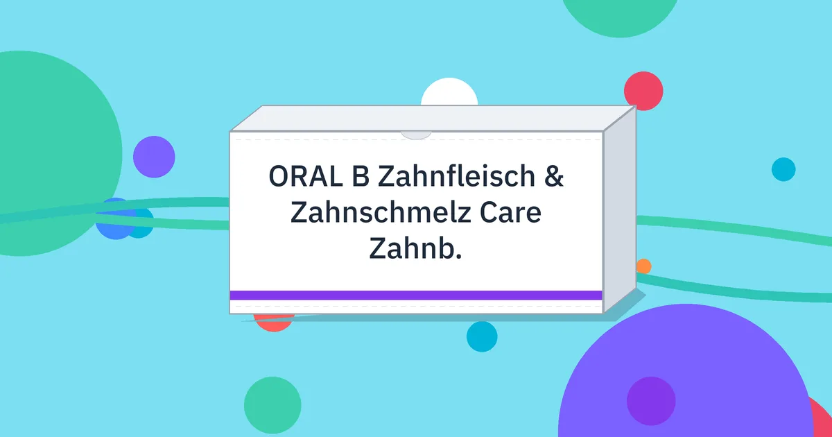 Symbolbild: Packung mit der Aufschrift ORAL B Zahnfleisch & Zahnschmelz Care Zahnb. (PZN 14289145) – Verfügbarkeit und Bezug in Apotheken in Frankfurt am Main