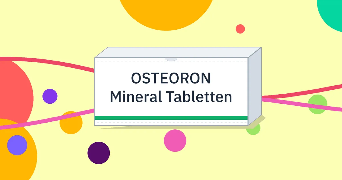 Symbolbild: Packung mit der Aufschrift OSTEORON Mineral Tabletten (PZN 00621179) – Verfügbarkeit und Bezug in Apotheken in Frankfurt am Main