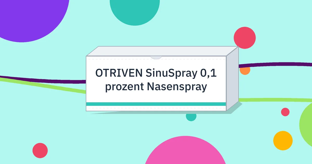Symbolbild: Packung mit der Aufschrift OTRIVEN SinuSpray 0,1 prozent Nasenspray (PZN 09922155) – Verfügbarkeit und Bezug in Apotheken in Frankfurt am Main