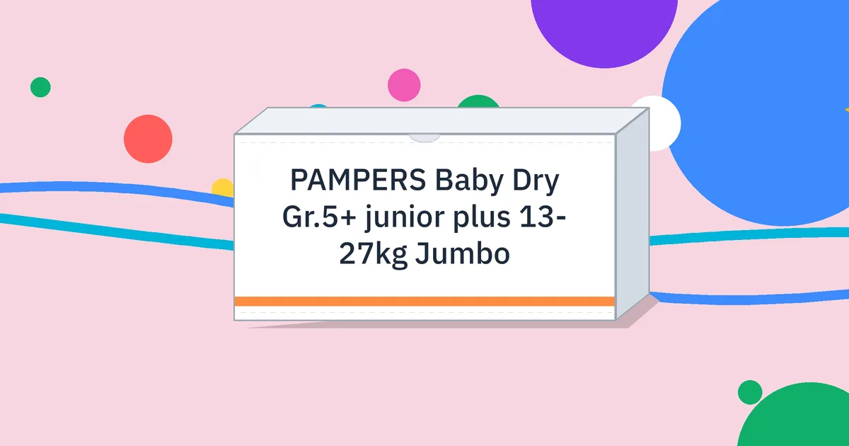 Symbolbild: Packung mit der Aufschrift PAMPERS Baby Dry Gr.5+ junior plus 13-27kg Jumbo (PZN 03074275) – Verfügbarkeit und Bezug in Apotheken in Frankfurt am Main