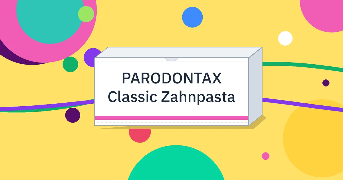 Symbolbild: Packung mit der Aufschrift PARODONTAX Classic Zahnpasta (PZN 04791843) – Verfügbarkeit und Bezug in Apotheken in Frankfurt am Main