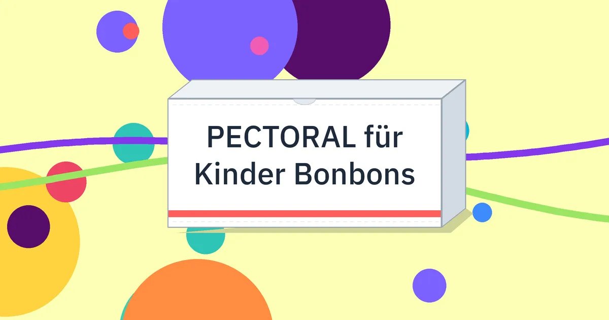 Symbolbild: Packung mit der Aufschrift PECTORAL für Kinder Bonbons (PZN 03726192) – Verfügbarkeit und Bezug in Apotheken in Frankfurt am Main