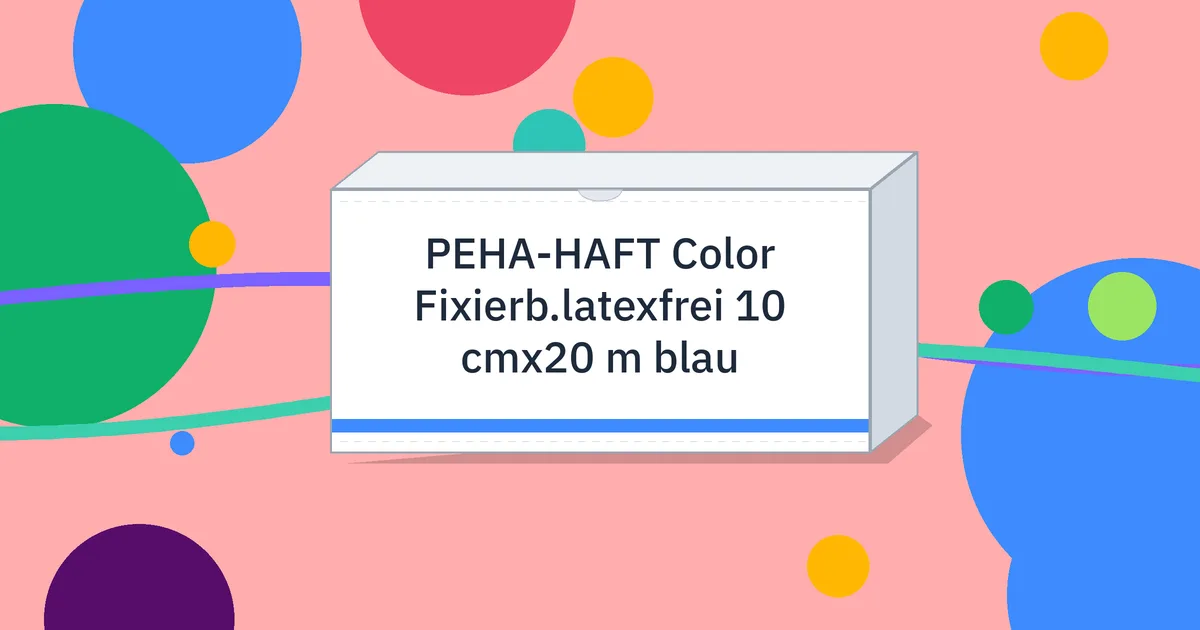Symbolbild: Packung mit der Aufschrift PEHA-HAFT Color Fixierb.latexfrei 10 cmx20 m blau (PZN 16516438) – Verfügbarkeit und Bezug in Apotheken in Frankfurt am Main