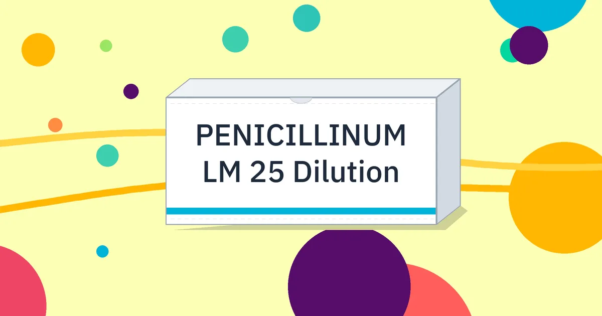 Symbolbild: Packung mit der Aufschrift PENICILLINUM LM 25 Dilution (PZN 12977384) – Verfügbarkeit und Bezug in Apotheken in Frankfurt am Main