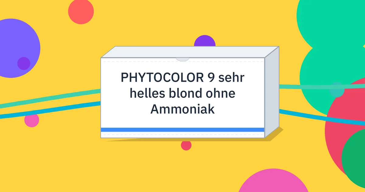 Symbolbild: Packung mit der Aufschrift PHYTOCOLOR 9 sehr helles blond ohne Ammoniak (PZN 18428129) – Verfügbarkeit und Bezug in Apotheken in Frankfurt am Main