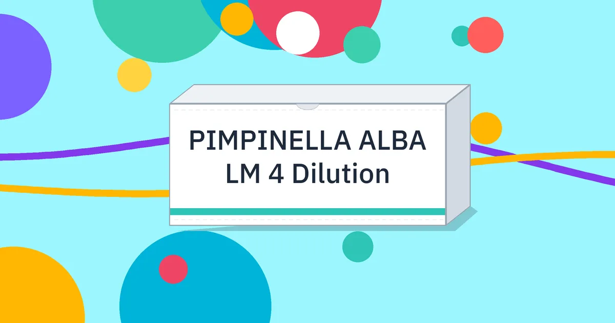 Symbolbild: Packung mit der Aufschrift PIMPINELLA ALBA LM 4 Dilution (PZN 13643797) – Verfügbarkeit und Bezug in Apotheken in Frankfurt am Main