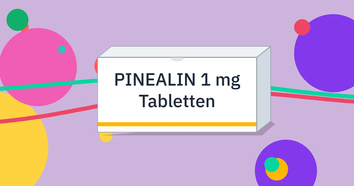 Symbolbild: Packung mit der Aufschrift PINEALIN 1 mg Tabletten (PZN 19140347) – Verfügbarkeit und Bezug in Apotheken in Frankfurt am Main