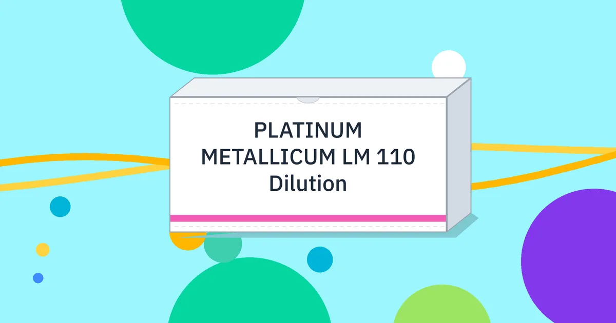 Symbolbild: Packung mit der Aufschrift PLATINUM METALLICUM LM 110 Dilution (PZN 13038642) – Verfügbarkeit und Bezug in Apotheken in Frankfurt am Main