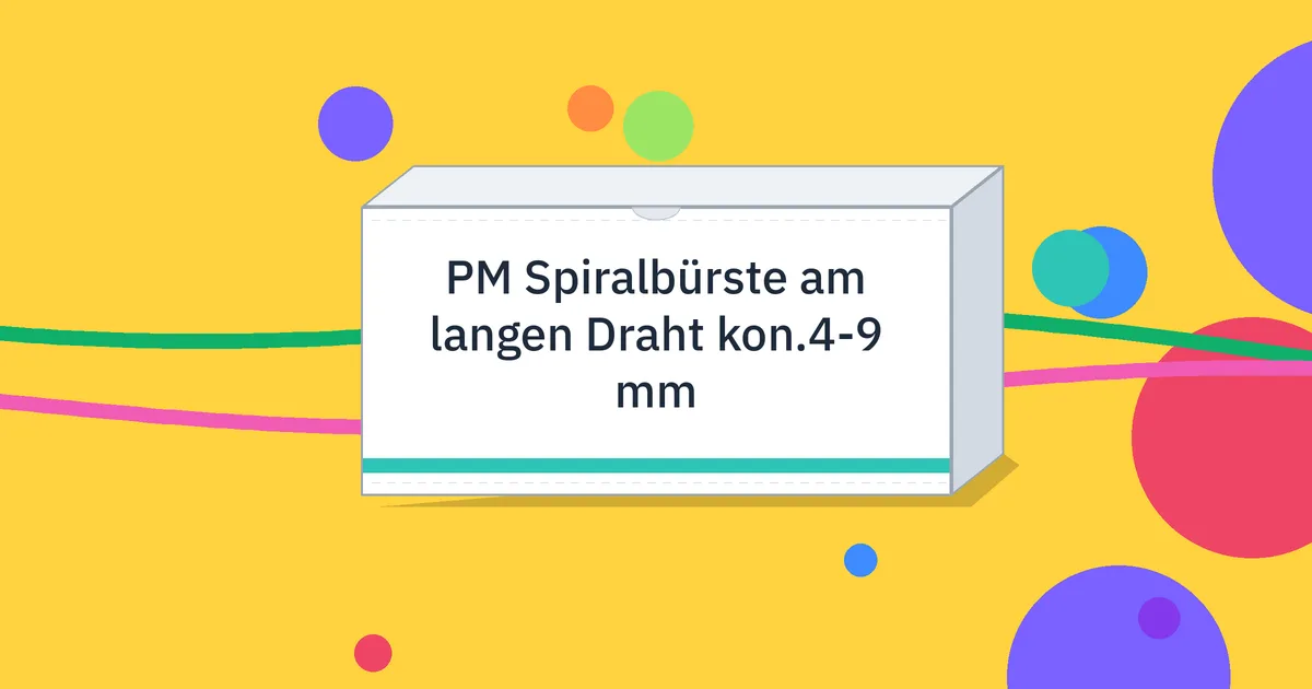 Symbolbild: Packung mit der Aufschrift PM Spiralbürste am langen Draht kon.4-9 mm (PZN 17447892) – Verfügbarkeit und Bezug in Apotheken in Frankfurt am Main