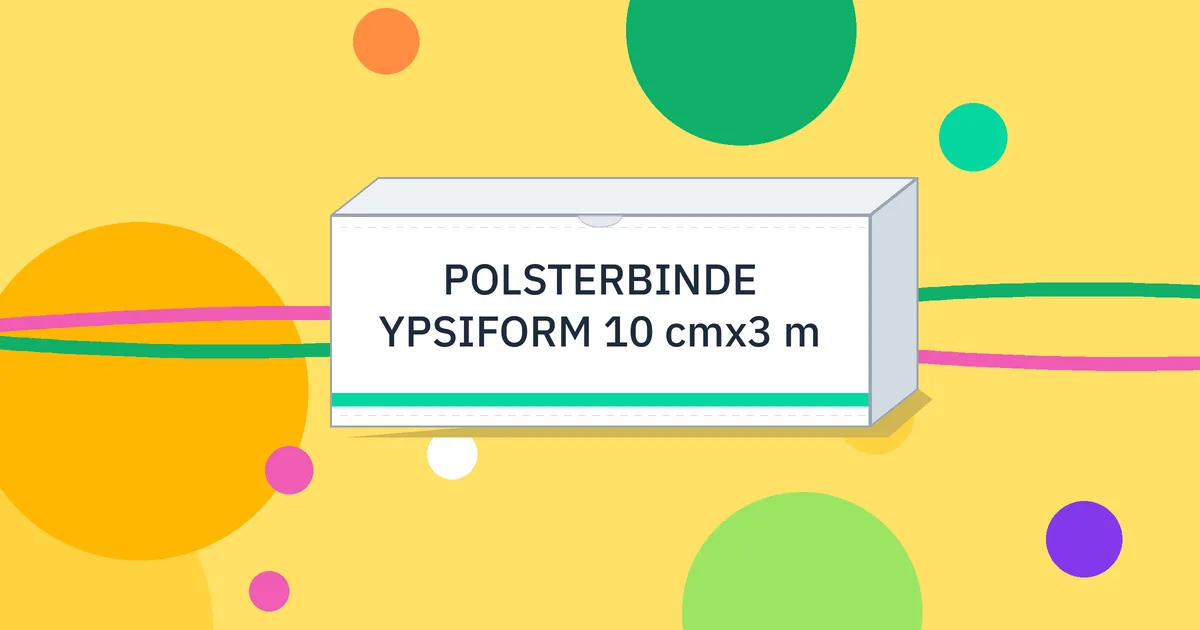 Symbolbild: Packung mit der Aufschrift POLSTERBINDE YPSIFORM 10 cmx3 m (PZN 17306387) – Verfügbarkeit und Bezug in Apotheken in Frankfurt am Main