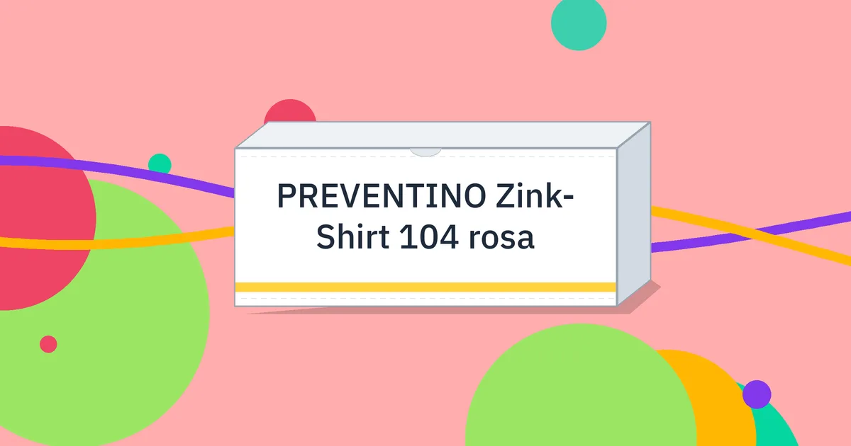 Symbolbild: Packung mit der Aufschrift PREVENTINO Zink-Shirt 104 rosa (PZN 12446876) – Verfügbarkeit und Bezug in Apotheken in Frankfurt am Main