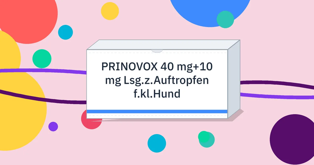 Symbolbild: Packung mit der Aufschrift PRINOVOX 40 mg+10 mg Lsg.z.Auftropfen f.kl.Hund (PZN 14006064) – Verfügbarkeit und Bezug in Apotheken in Frankfurt am Main