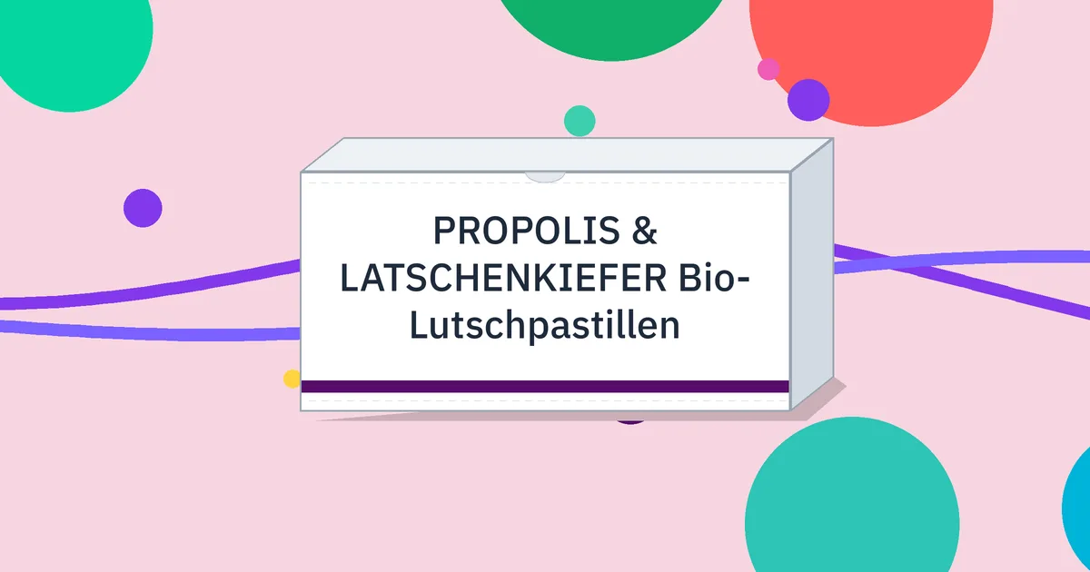 Symbolbild: Packung mit der Aufschrift PROPOLIS & LATSCHENKIEFER Bio-Lutschpastillen (PZN 16400859) – Verfügbarkeit und Bezug in Apotheken in Frankfurt am Main