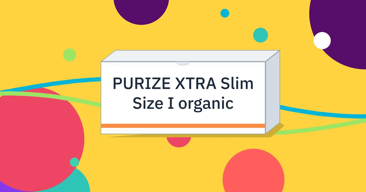 Symbolbild: Packung mit der Aufschrift PURIZE XTRA Slim Size I organic (PZN 20294386) – Verfügbarkeit und Bezug in Apotheken in Frankfurt am Main