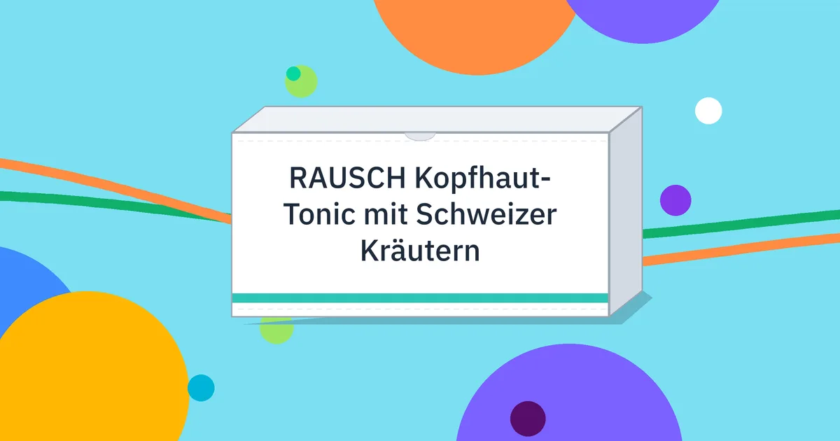 Symbolbild: Packung mit der Aufschrift RAUSCH Kopfhaut-Tonic mit Schweizer Kräutern (PZN 18742802) – Verfügbarkeit und Bezug in Apotheken in Frankfurt am Main