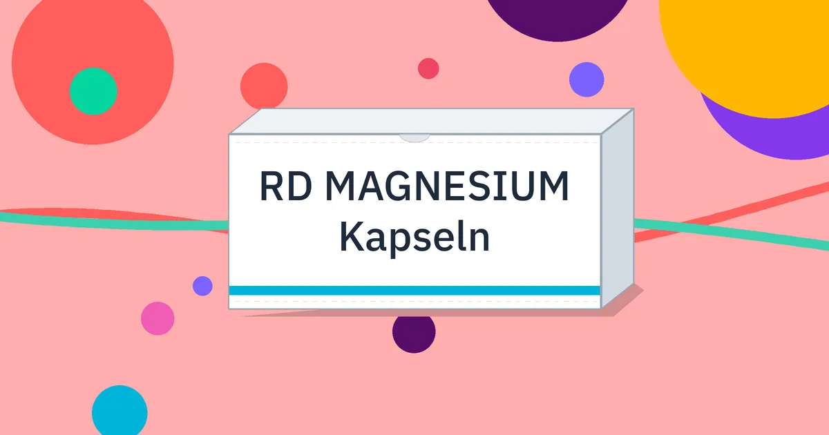 Symbolbild: Packung mit der Aufschrift RD MAGNESIUM Kapseln (PZN 12426595) – Verfügbarkeit und Bezug in Apotheken in Frankfurt am Main