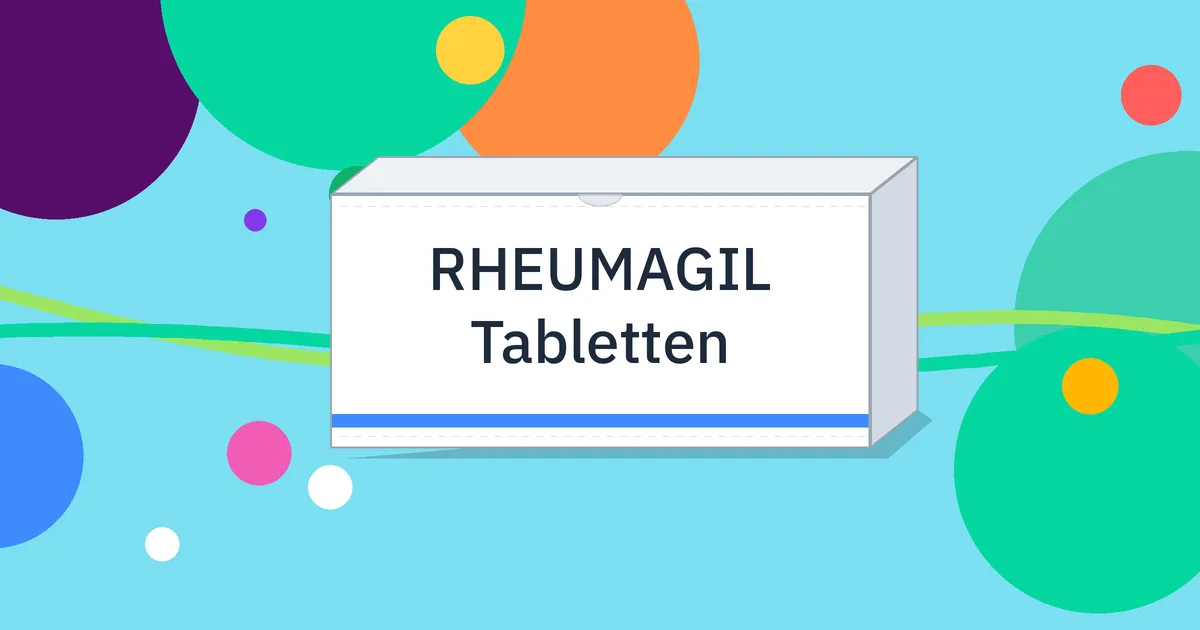 Symbolbild: Packung mit der Aufschrift RHEUMAGIL Tabletten (PZN 13417368) – Verfügbarkeit und Bezug in Apotheken in Frankfurt am Main