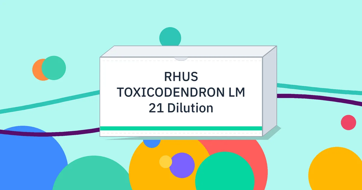 Symbolbild: Packung mit der Aufschrift RHUS TOXICODENDRON LM 21 Dilution (PZN 13053707) – Verfügbarkeit und Bezug in Apotheken in Frankfurt am Main