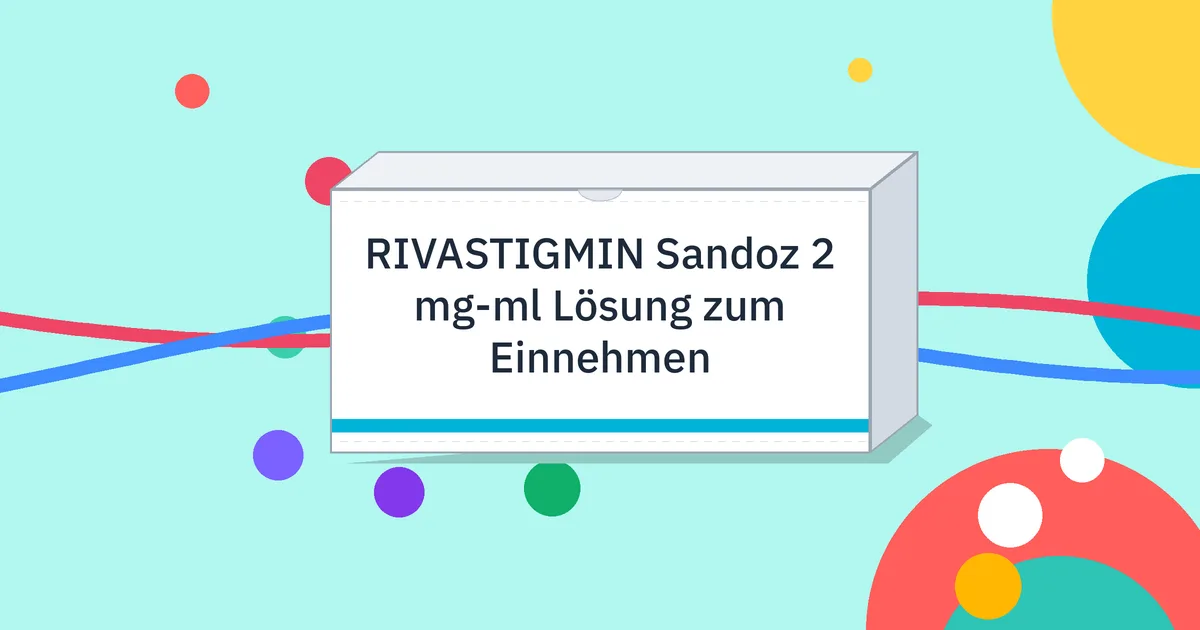 Symbolbild: Packung mit der Aufschrift RIVASTIGMIN Sandoz 2 mg-ml Lösung zum Einnehmen (PZN 19892024) – Verfügbarkeit und Bezug in Apotheken in Frankfurt am Main