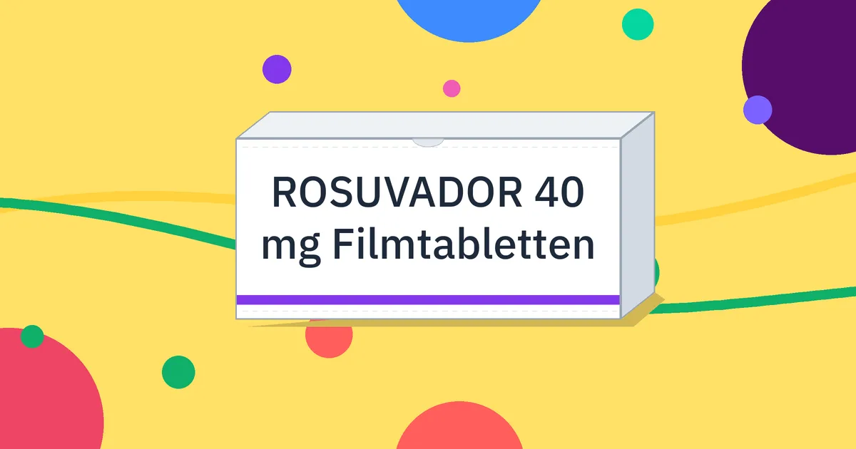 Symbolbild: Packung mit der Aufschrift ROSUVADOR 40 mg Filmtabletten (PZN 13864280) – Verfügbarkeit und Bezug in Apotheken in Frankfurt am Main