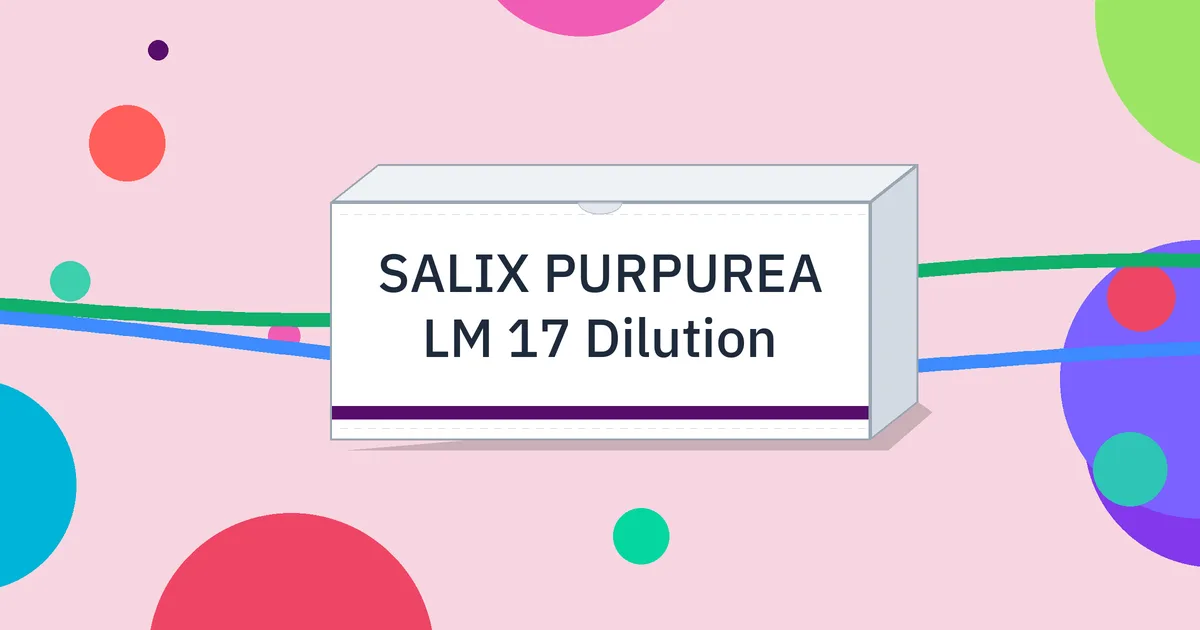 Symbolbild: Packung mit der Aufschrift SALIX PURPUREA LM 17 Dilution (PZN 13178656) – Verfügbarkeit und Bezug in Apotheken in Frankfurt am Main