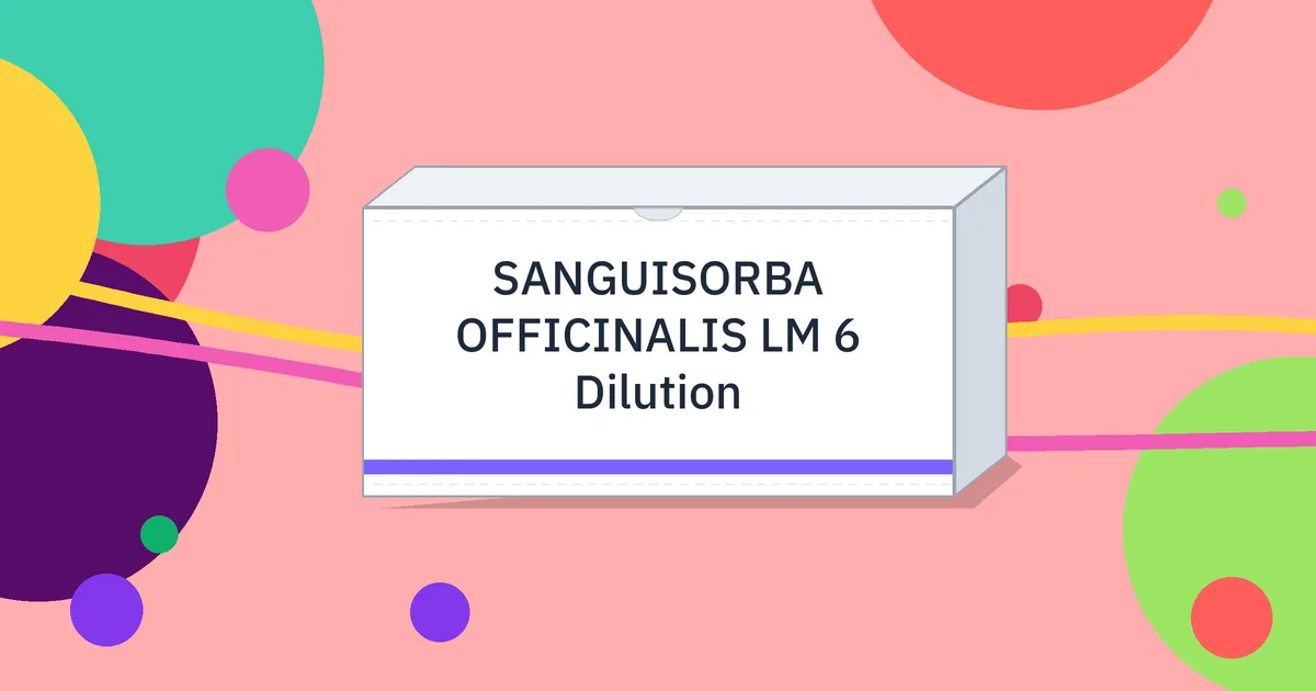 Symbolbild: Packung mit der Aufschrift SANGUISORBA OFFICINALIS LM 6 Dilution (PZN 13683331) – Verfügbarkeit und Bezug in Apotheken in Frankfurt am Main