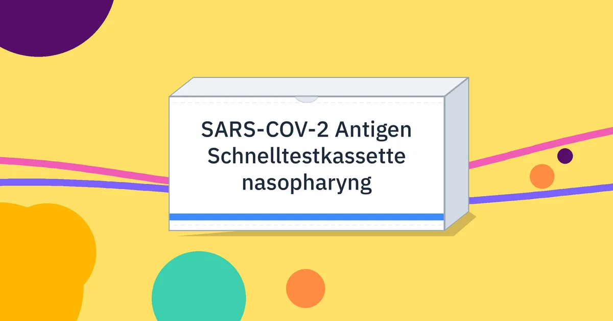 Symbolbild: Packung mit der Aufschrift SARS-COV-2 Antigen Schnelltestkassette nasopharyng (PZN 18232194) – Verfügbarkeit und Bezug in Apotheken in Frankfurt am Main