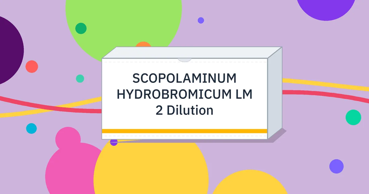 Symbolbild: Packung mit der Aufschrift SCOPOLAMINUM HYDROBROMICUM LM 2 Dilution (PZN 13690897) – Verfügbarkeit und Bezug in Apotheken in Frankfurt am Main