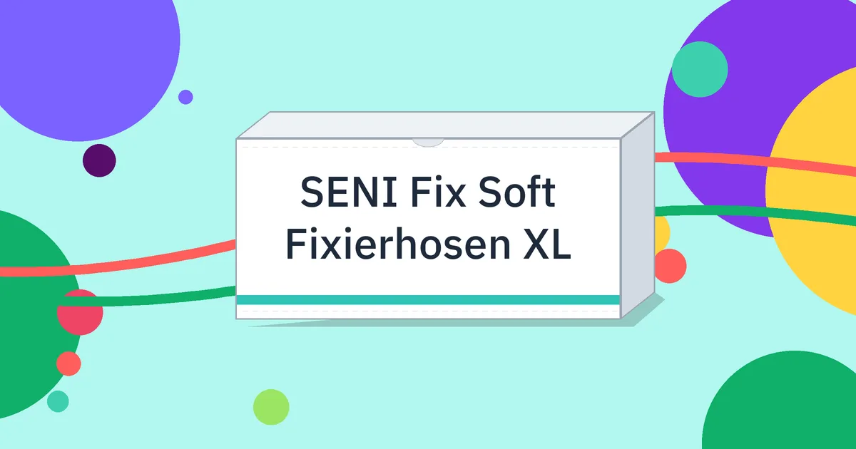 Symbolbild: Packung mit der Aufschrift SENI Fix Soft Fixierhosen XL (PZN 17261992) – Verfügbarkeit und Bezug in Apotheken in Frankfurt am Main