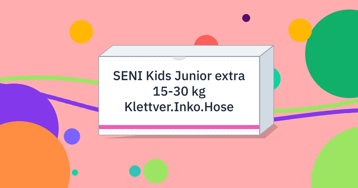 Symbolbild: Packung mit der Aufschrift SENI Kids Junior extra 15-30 kg Klettver.Inko.Hose (PZN 13873422) – Verfügbarkeit und Bezug in Apotheken in Frankfurt am Main