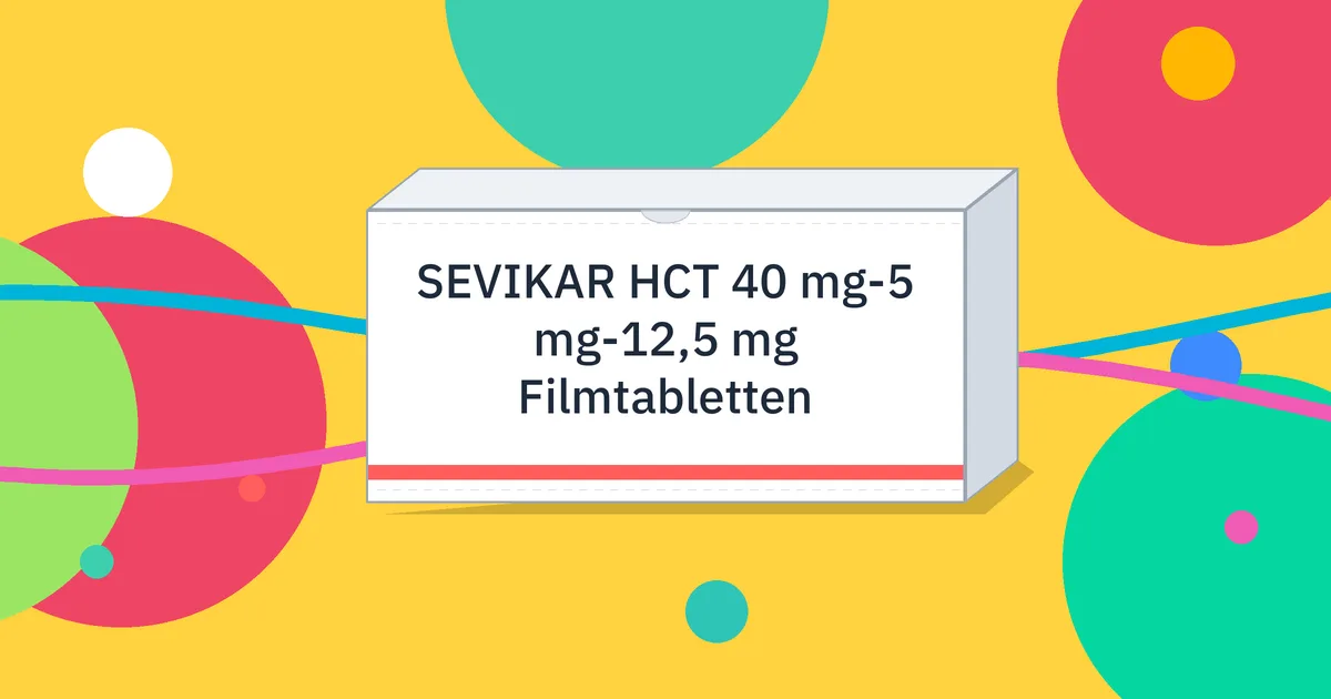 Symbolbild: Packung mit der Aufschrift SEVIKAR HCT 40 mg-5 mg-12,5 mg Filmtabletten (PZN 10192957) – Verfügbarkeit und Bezug in Apotheken in Frankfurt am Main