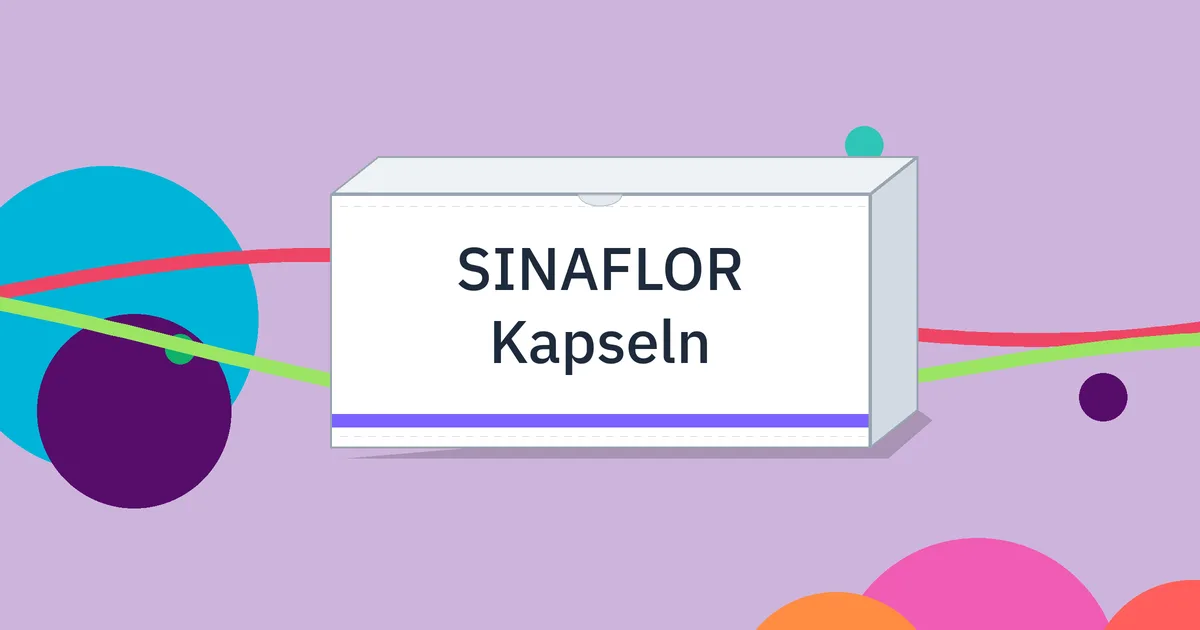 Symbolbild: Packung mit der Aufschrift SINAFLOR Kapseln (PZN 17198207) – Verfügbarkeit und Bezug in Apotheken in Frankfurt am Main