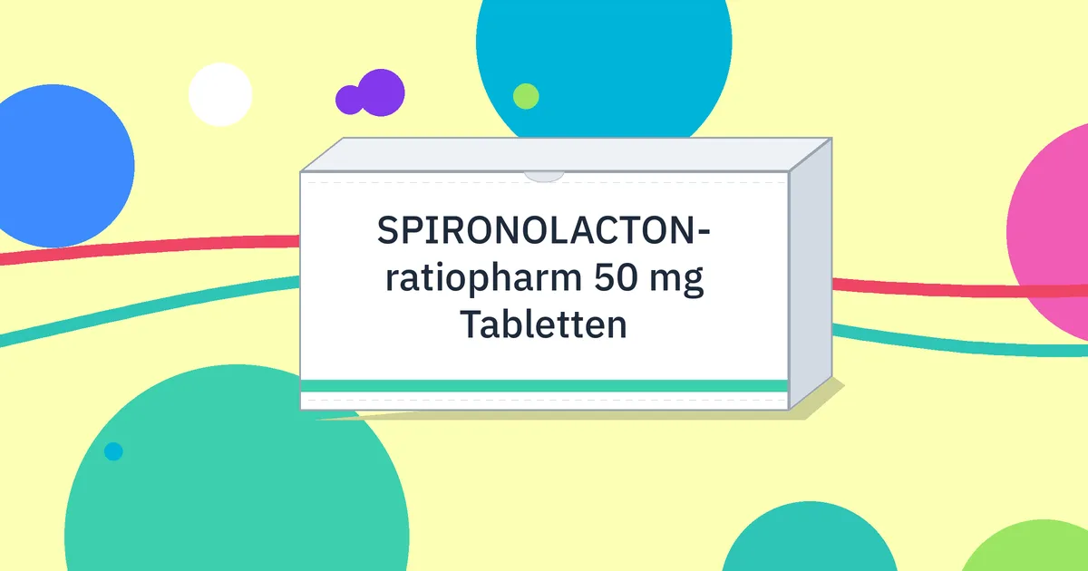 Symbolbild: Packung mit der Aufschrift SPIRONOLACTON-ratiopharm 50 mg Tabletten (PZN 03574115) – Verfügbarkeit und Bezug in Apotheken in Frankfurt am Main