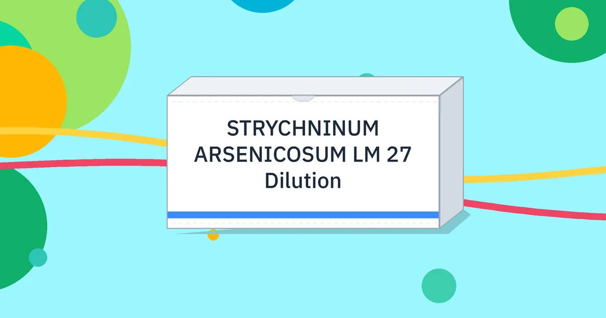 Symbolbild: Packung mit der Aufschrift STRYCHNINUM ARSENICOSUM LM 27 Dilution (PZN 13205991) – Verfügbarkeit und Bezug in Apotheken in Frankfurt am Main