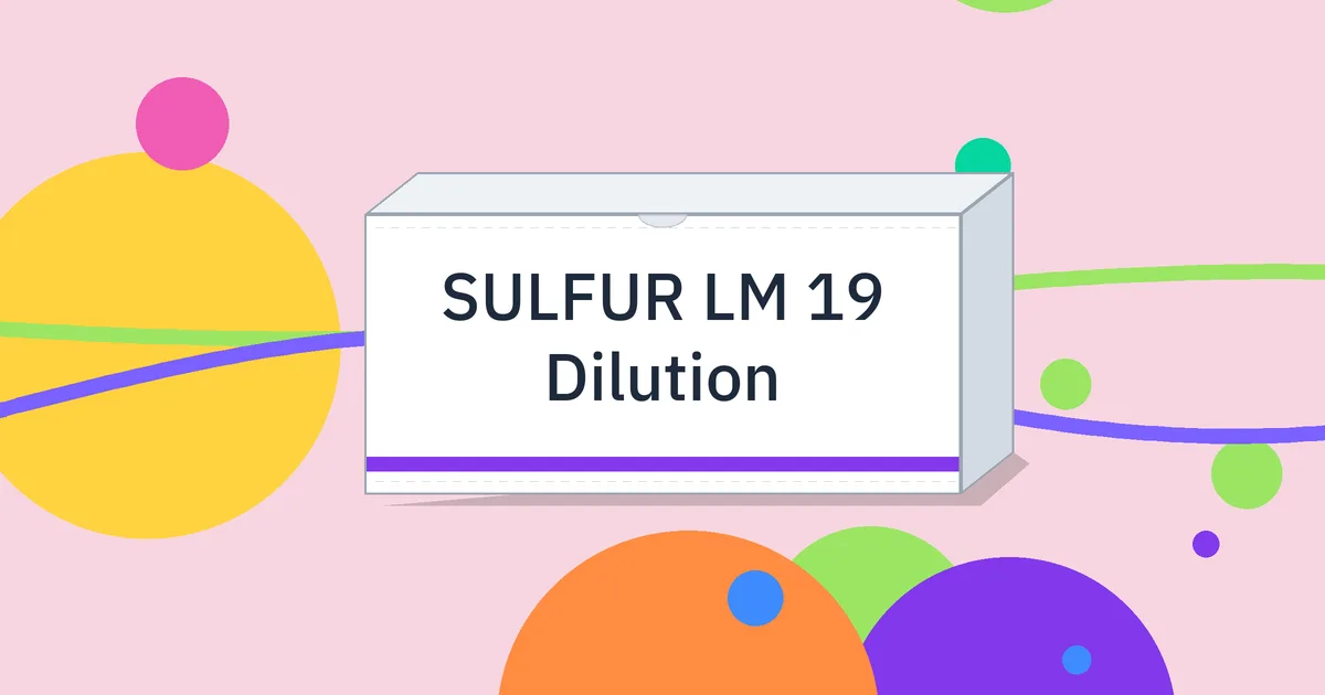 Symbolbild: Packung mit der Aufschrift SULFUR LM 19 Dilution (PZN 13210035) – Verfügbarkeit und Bezug in Apotheken in Frankfurt am Main