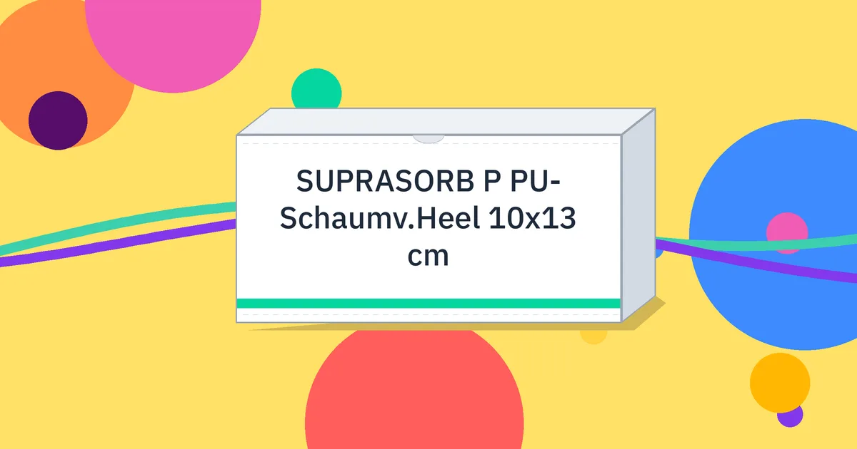 Symbolbild: Packung mit der Aufschrift SUPRASORB P PU-Schaumv.Heel 10x13 cm (PZN 17578536) – Verfügbarkeit und Bezug in Apotheken in Frankfurt am Main
