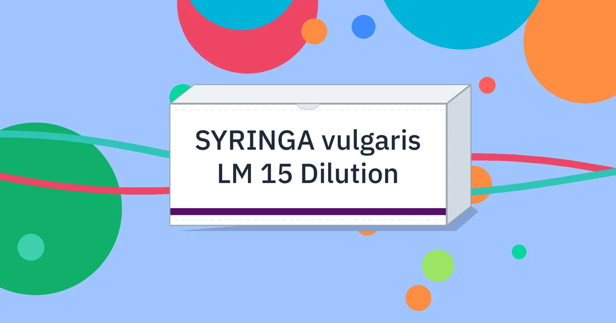 Symbolbild: Packung mit der Aufschrift SYRINGA vulgaris LM 15 Dilution (PZN 13685525) – Verfügbarkeit und Bezug in Apotheken in Frankfurt am Main