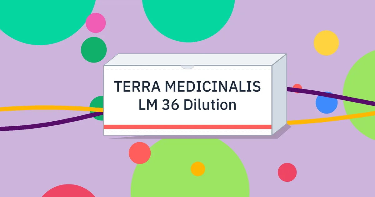 Symbolbild: Packung mit der Aufschrift TERRA MEDICINALIS LM 36 Dilution (PZN 13217333) – Verfügbarkeit und Bezug in Apotheken in Frankfurt am Main