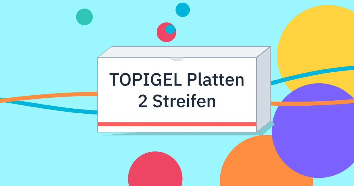 Symbolbild: Packung mit der Aufschrift TOPIGEL Platten 2 Streifen (PZN 02186581) – Verfügbarkeit und Bezug in Apotheken in Frankfurt am Main