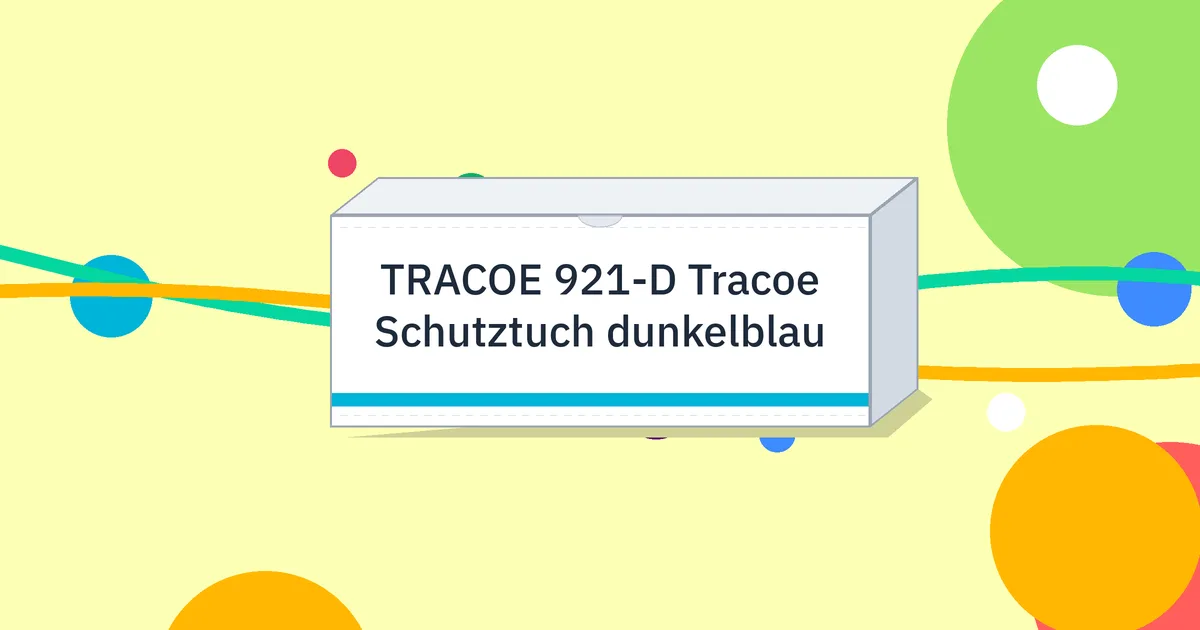 Symbolbild: Packung mit der Aufschrift TRACOE 921-D Tracoe Schutztuch dunkelblau (PZN 02721324) – Verfügbarkeit und Bezug in Apotheken in Frankfurt am Main